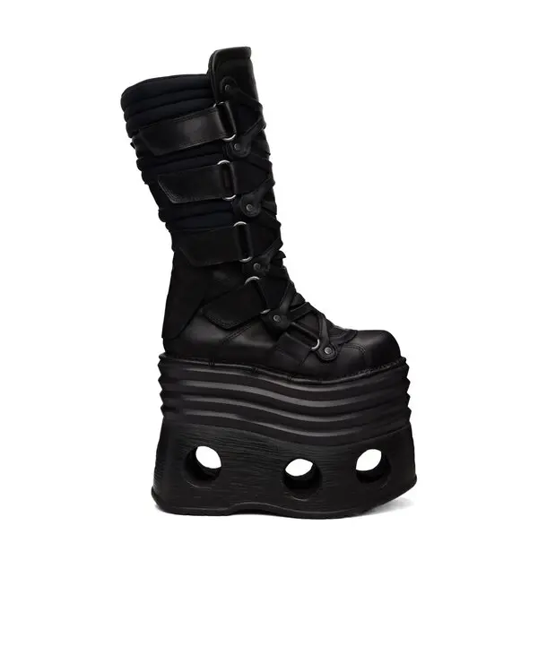 Vetements X New Rock Collaboration Platform Tower Mid-calf Boots