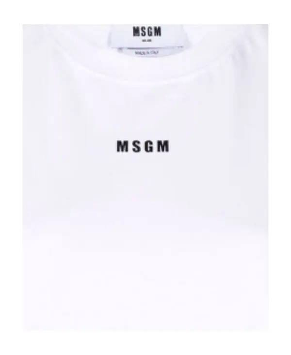 MSGM Logo Printed Crewneck T-shirt
