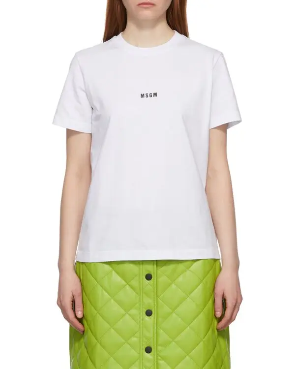 MSGM Logo Printed Crewneck T-shirt