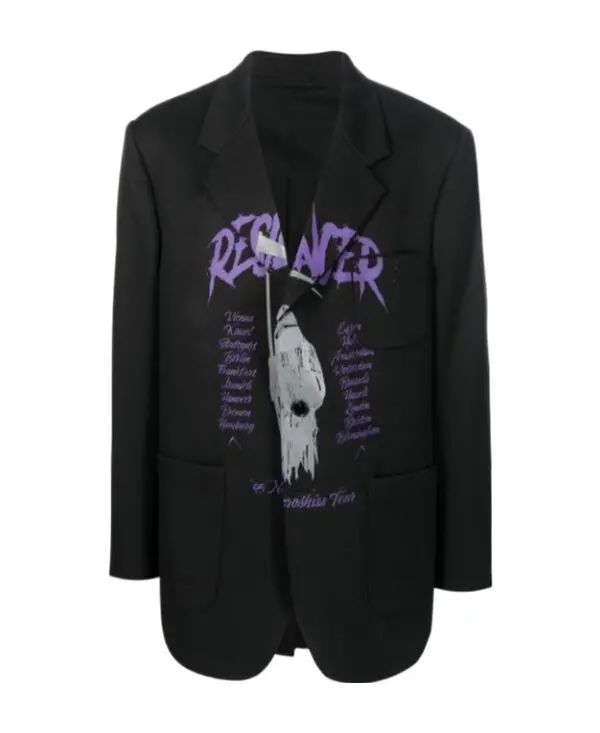 Raf Simons Graphic-print Single-breasted Blazer