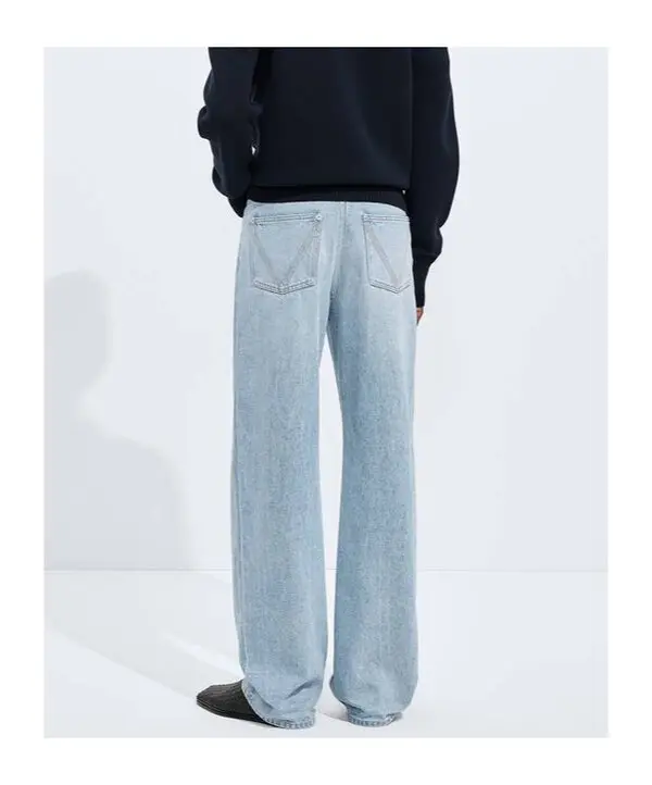 Bottega Veneta Sky Bleached Wide Leg Jeans