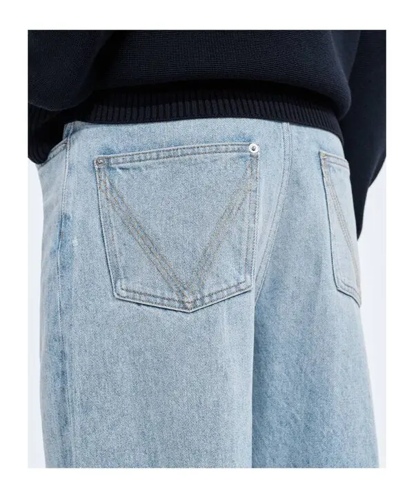 Bottega Veneta Sky Bleached Wide Leg Jeans
