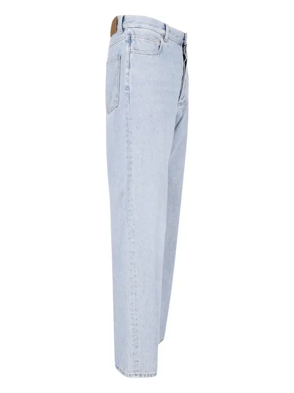 Bottega Veneta Wide-leg Jeans In Sky-bleached Denim