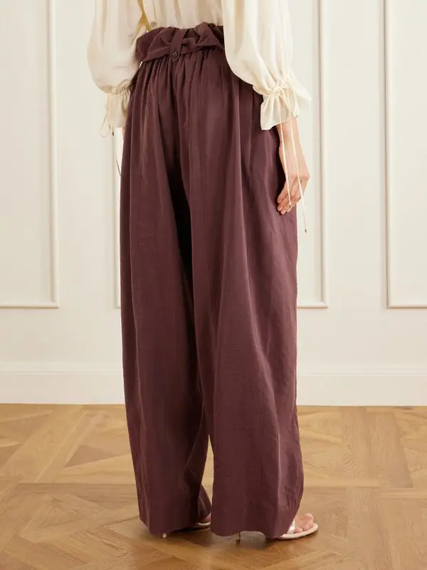 Chloé Wide-leg Fold-up Waistband Pants