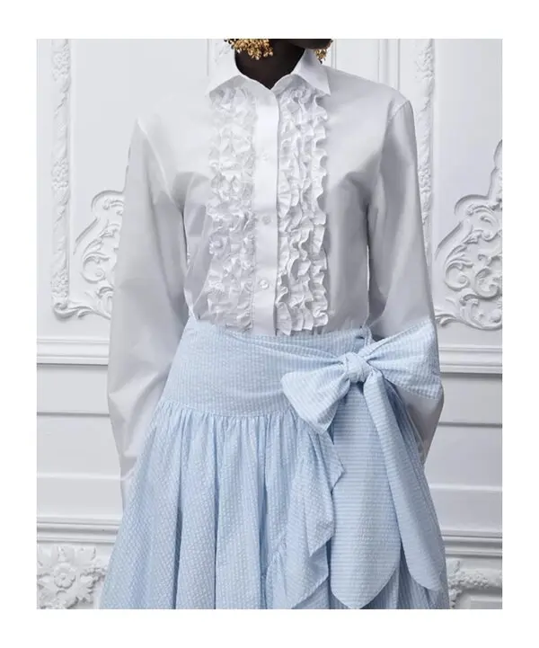 Dior Dioriviera Blouse With Ruffled Plastron