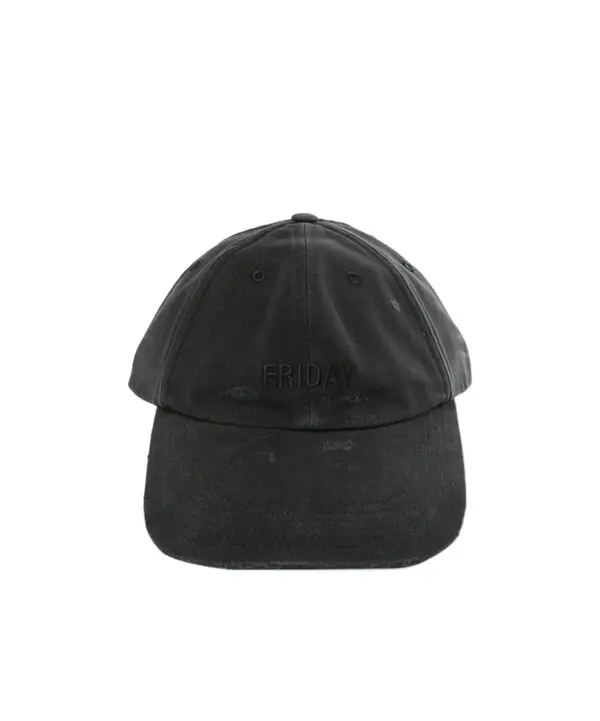 Vetements Embroidered Letter Baseball Cap - Black