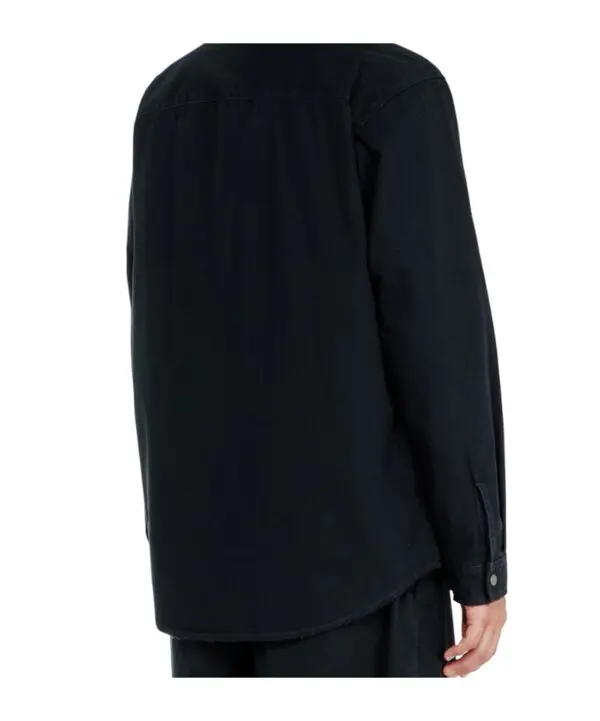 DIESEL® Oval D Logo Zip-up Shirt - Black