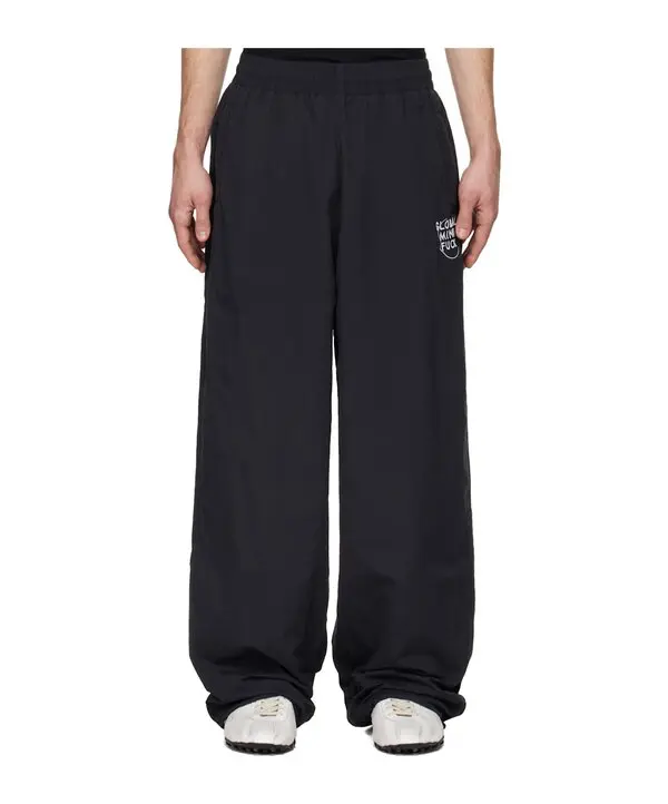 Vetements Global Mf Elastic Waist Sports Pants - Black