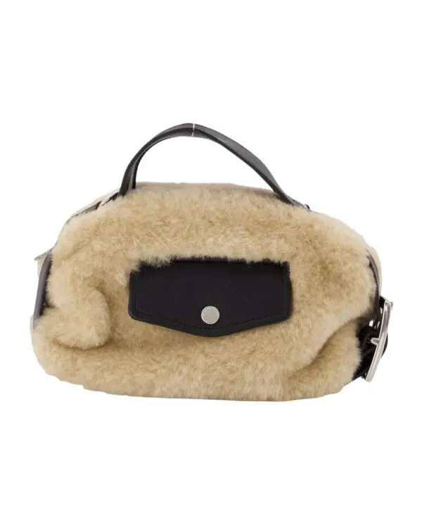 Simone Rocha Faux Fur Mini Biker Shoulder Bag - No