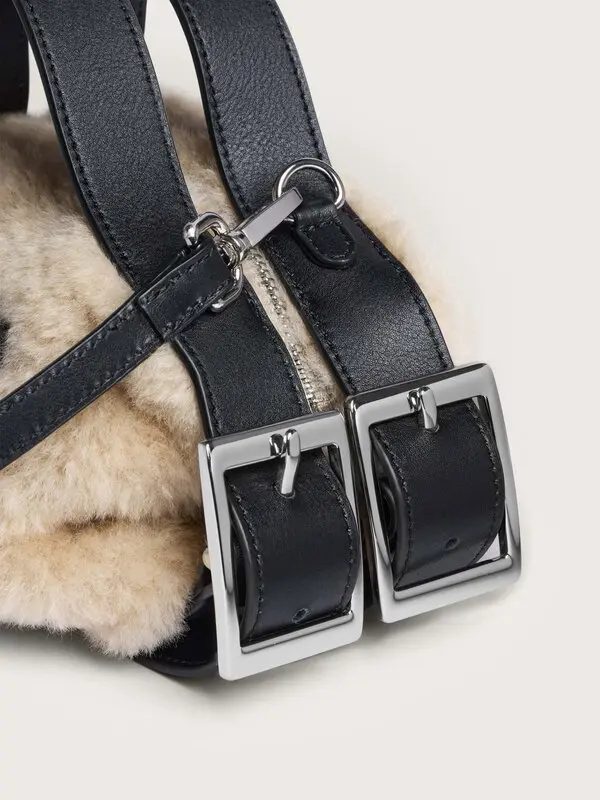 Simone Rocha Mini Faux Fur Biker Belt Bag