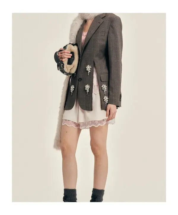 Simone Rocha Mini Faux Fur Biker Belt Bag