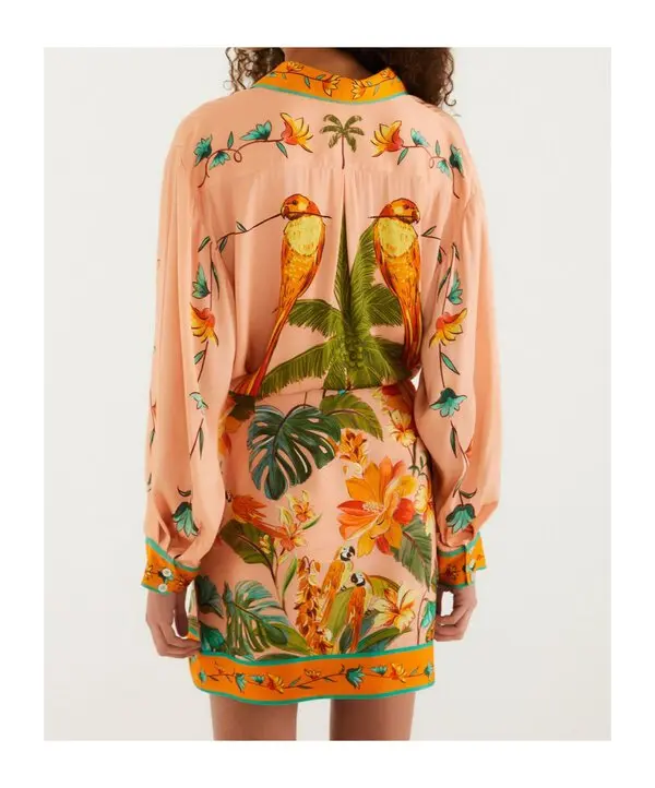 Farm Rio Floral-print Wrap-style Skirt