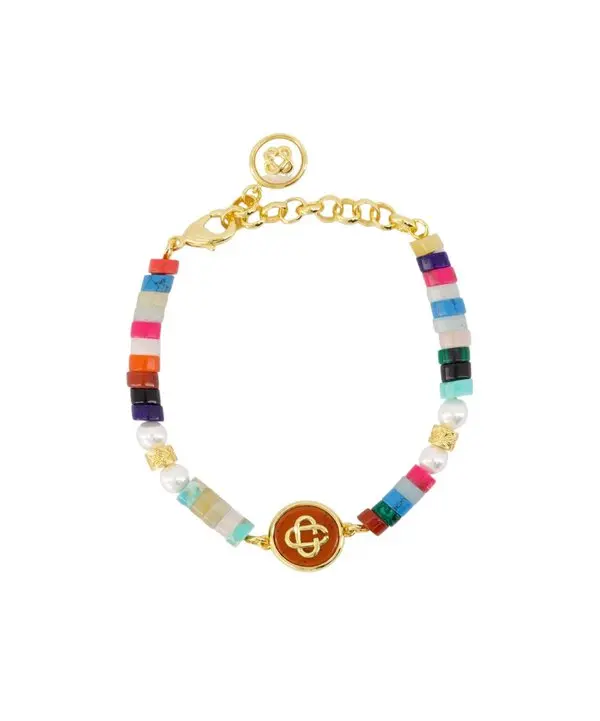 Casablanca Logo Charm Beaded Bracelet