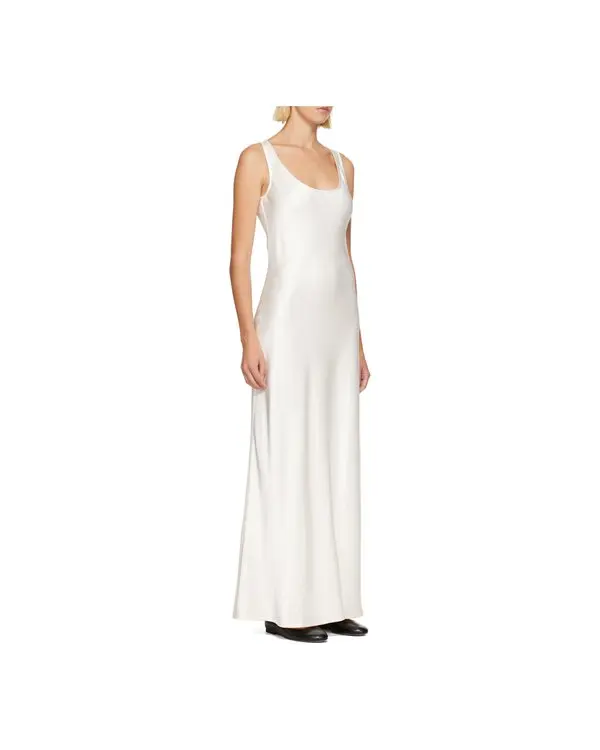 RÓHE Scoop Neck Satin Maxi Dress
