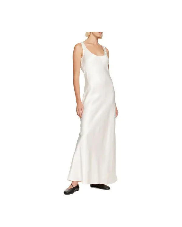 RÓHE Scoop Neck Satin Maxi Dress