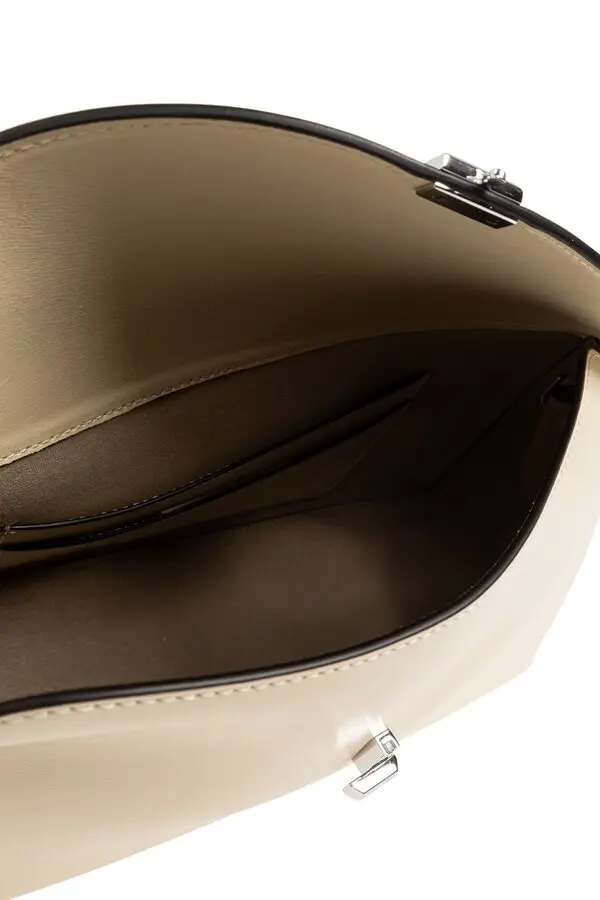 TOTEME T-lock Leather Top Handle Camel