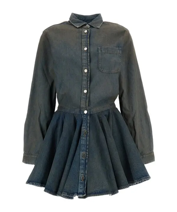 HAIKURE Shila Ziggy Denim Mini Dress - Blue
