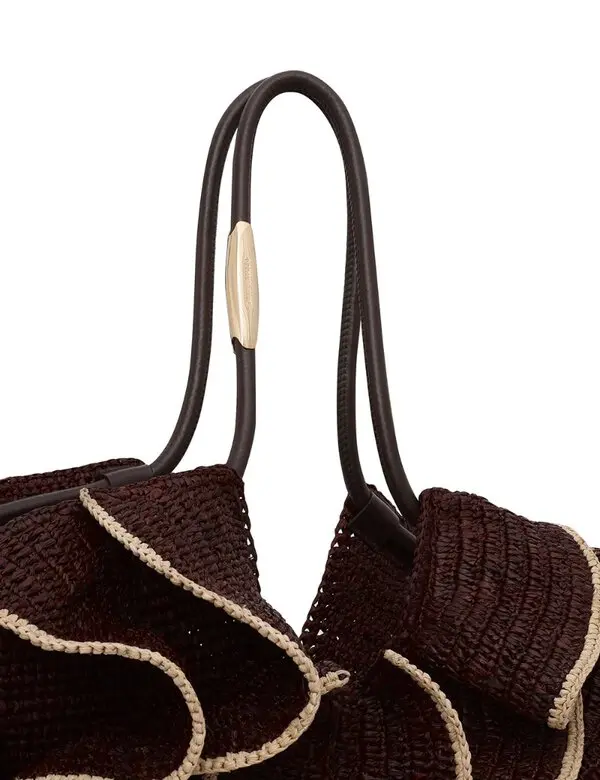 Zimmermann Goldentime Ruffle Tote Bag