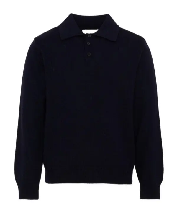 DOUUOD Polo-collar Button-fastening Polo Shirt