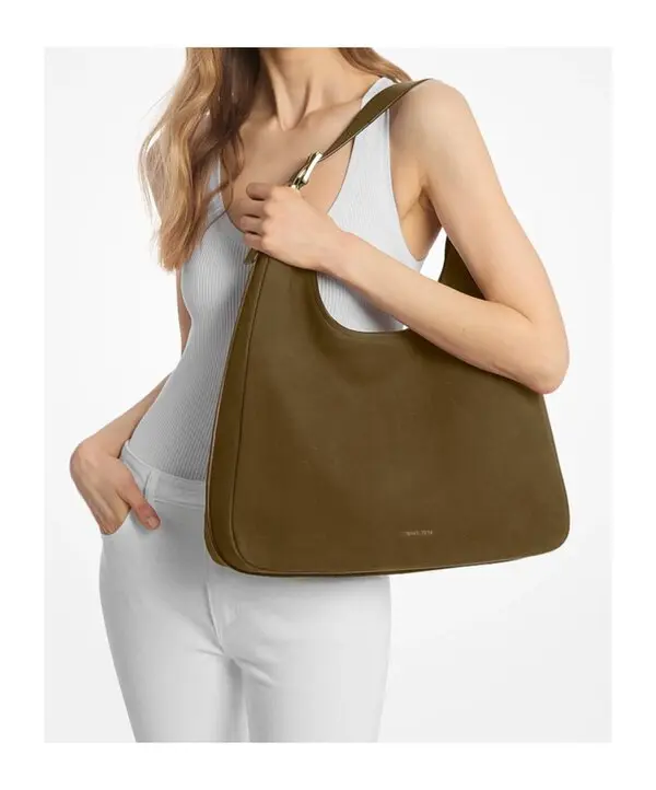 Michael Kors Nolita Large Nubuck Hobo Shoulder Bag
