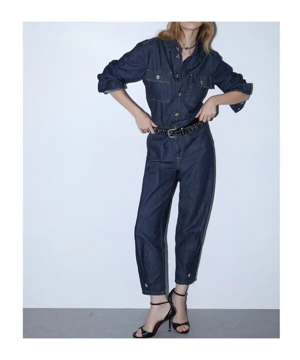 Liu Jo Long Denim Jumpsuit