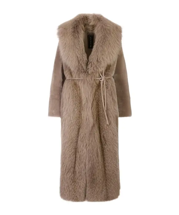BLANCHA Long-sleeved Fur Coat