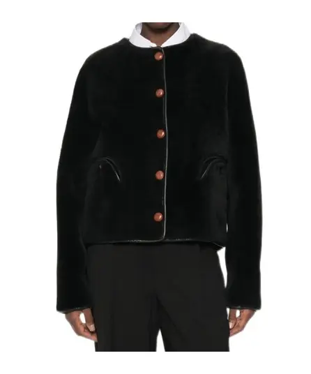 BLAZÉ MILANO Button-up Shearling Jacket