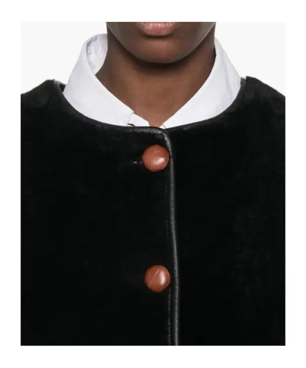 BLAZÉ MILANO Button-up Shearling Jacket