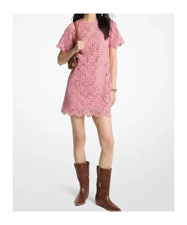 Michael Kors Crochet Cotton Mini Dress