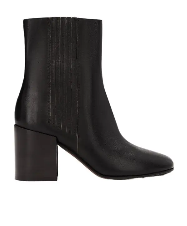 Dries Van Noten Heeled Leather Chelsea Boots - Black