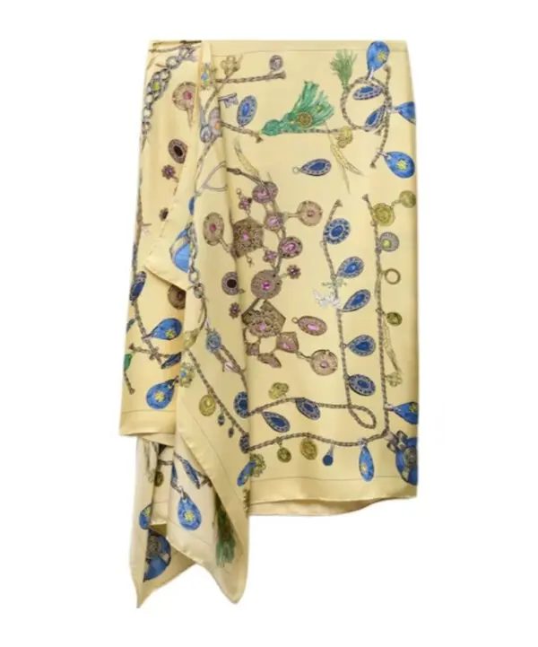 Versace Printed Midi Skirt
