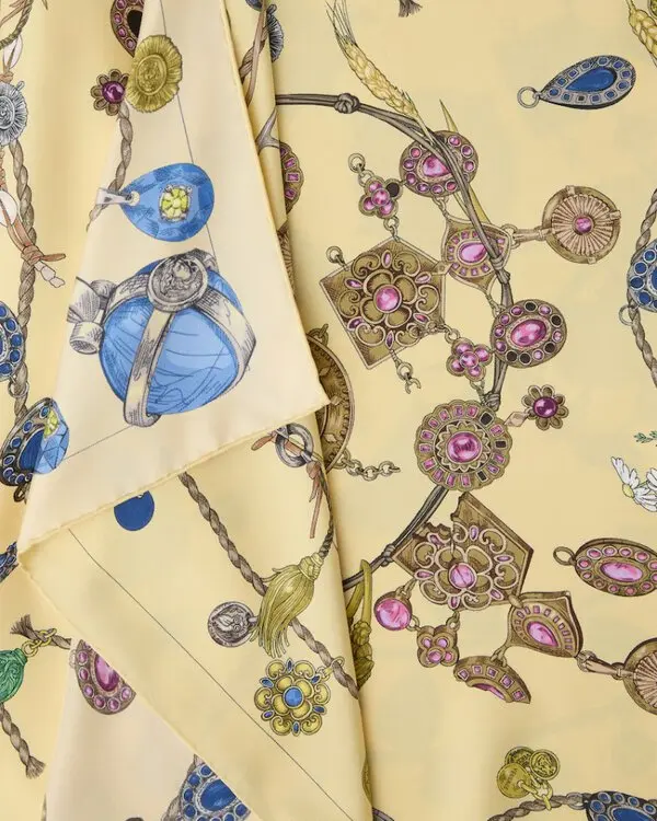 Versace Printed Midi Skirt