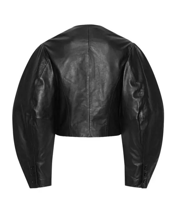 ROTATE BY BIRGER CHRISTENSEN Button Leather Jacket