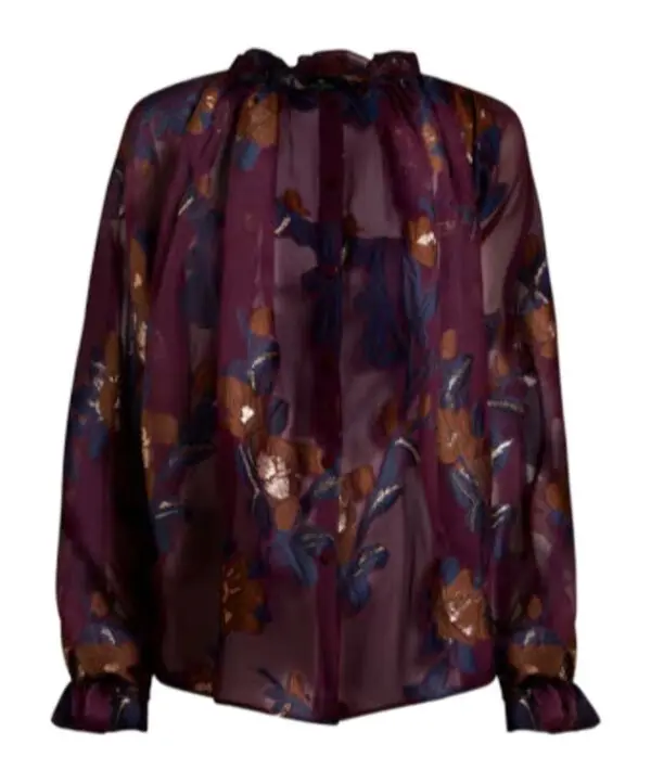 Etro Silk-blend Jacquard Shirt With Fil Coupé Flowers