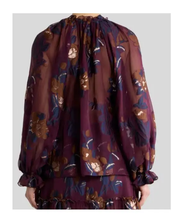 Etro Silk-blend Jacquard Shirt With Fil Coupé Flowers