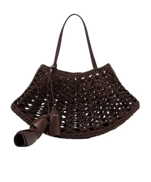 Magda Butrym Maya Small Crochet Leather Top-handle Bag