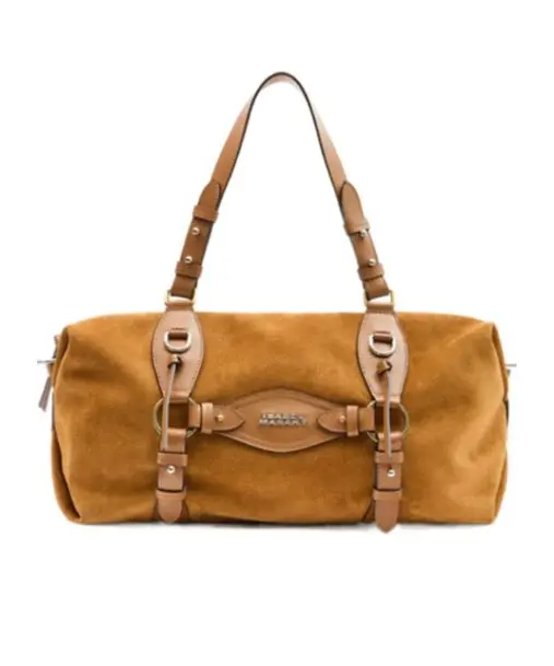 Isabel Marant Étoile Calfskin Suede And Leather Bowling Bag