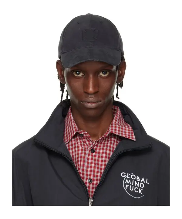 Vetements Leather Biker Cross Baseball Cap