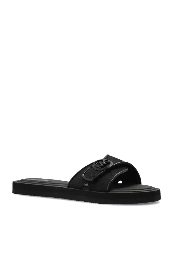 Michael Kors Logo-plaque Glitter Slides