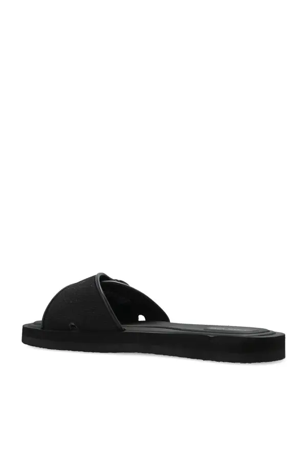 Michael Kors Logo-plaque Glitter Slides