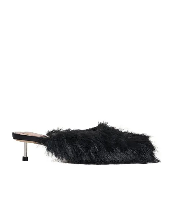 Simone Rocha Faux Fur High Heel Mules