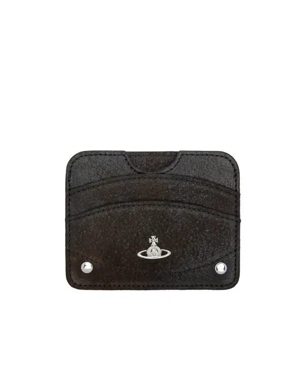 VIVIENNE WESTWOOD Orb Logo Card Holder Wallet - Black