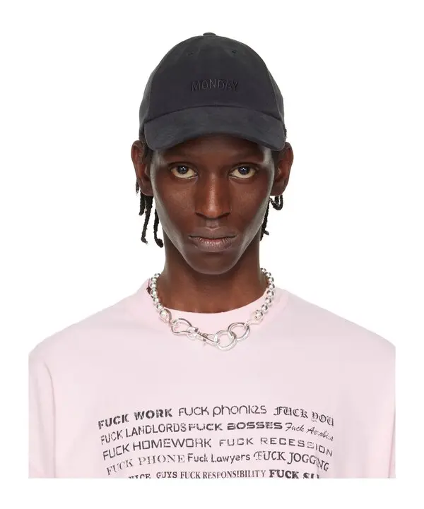 Vetements Monday Pristine Embroidered Text Baseball Cap