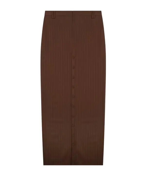 JEAN PAUL GAULTIER Pinstriped Button-front Skirt