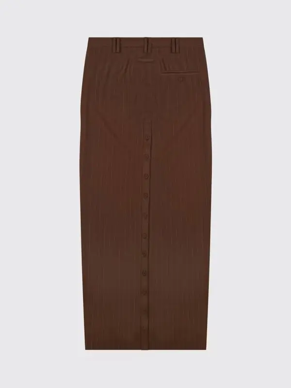 JEAN PAUL GAULTIER Pinstriped Button-front Skirt