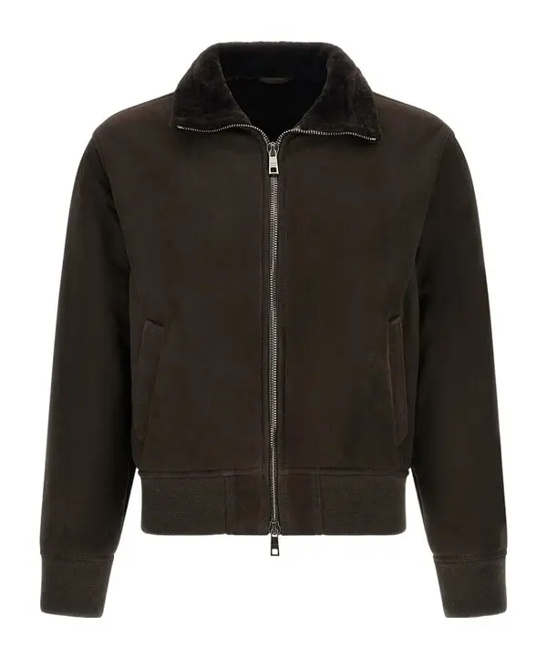 GIORGIO BRATO Long Sleeve Bomber Jacket