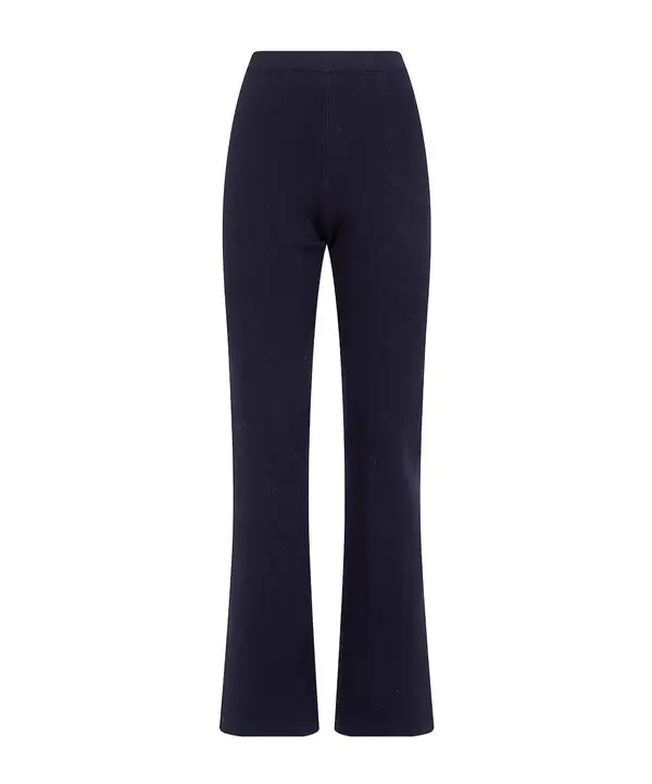 TWINSET Flared Knit Casual Trousers
