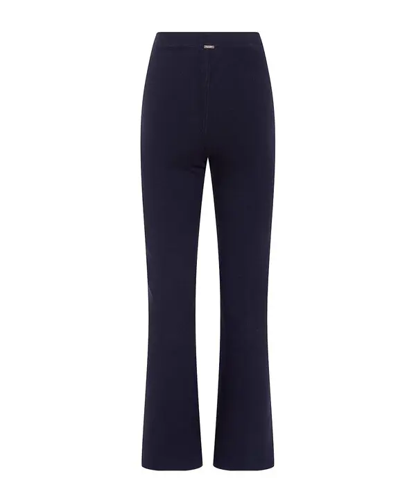 TWINSET Flared Knit Casual Trousers