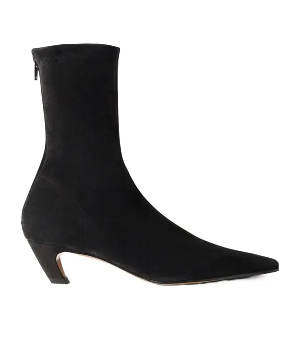 Khaite Suede Ankle Boots