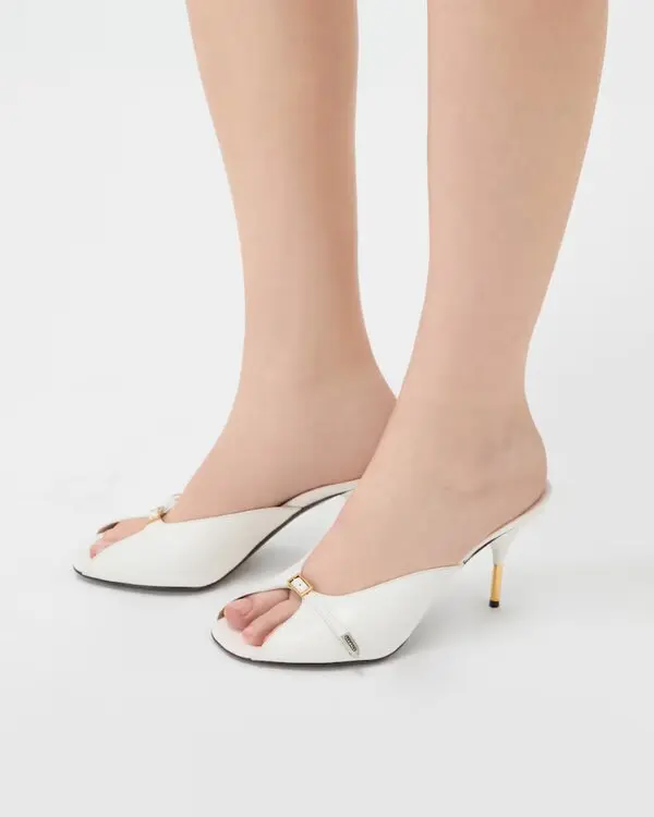Versace Nyx Leather Mules 80 Mm